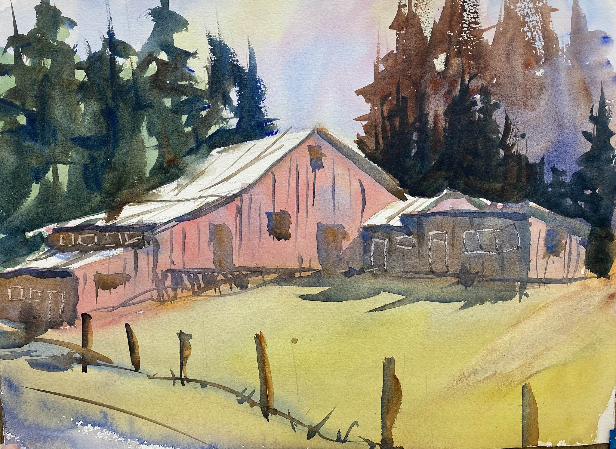 Barn on Big Valley Road – Bill Fulton Watercolors